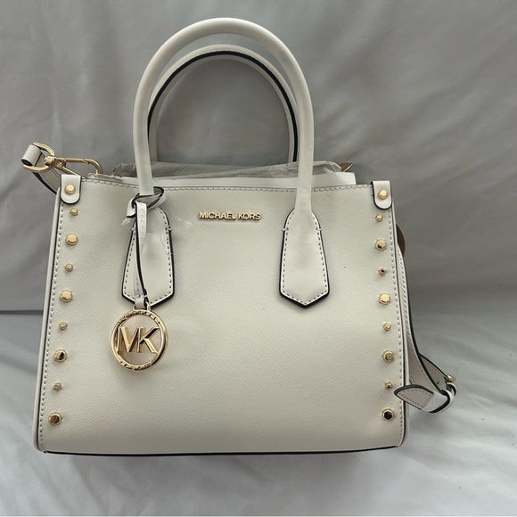 MICHAEL Michael Kors | Bags | Mercer Medium Logo And Leather ...